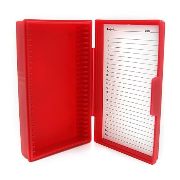 Heathrow Scientific Polypropylene Microscope Slide Box with Latch Lock ...