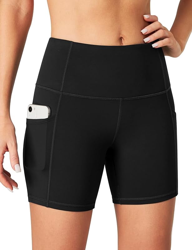 Heathyoga Biker Shorts Women Tummy Control 5" Workout Shorts Women with ...
