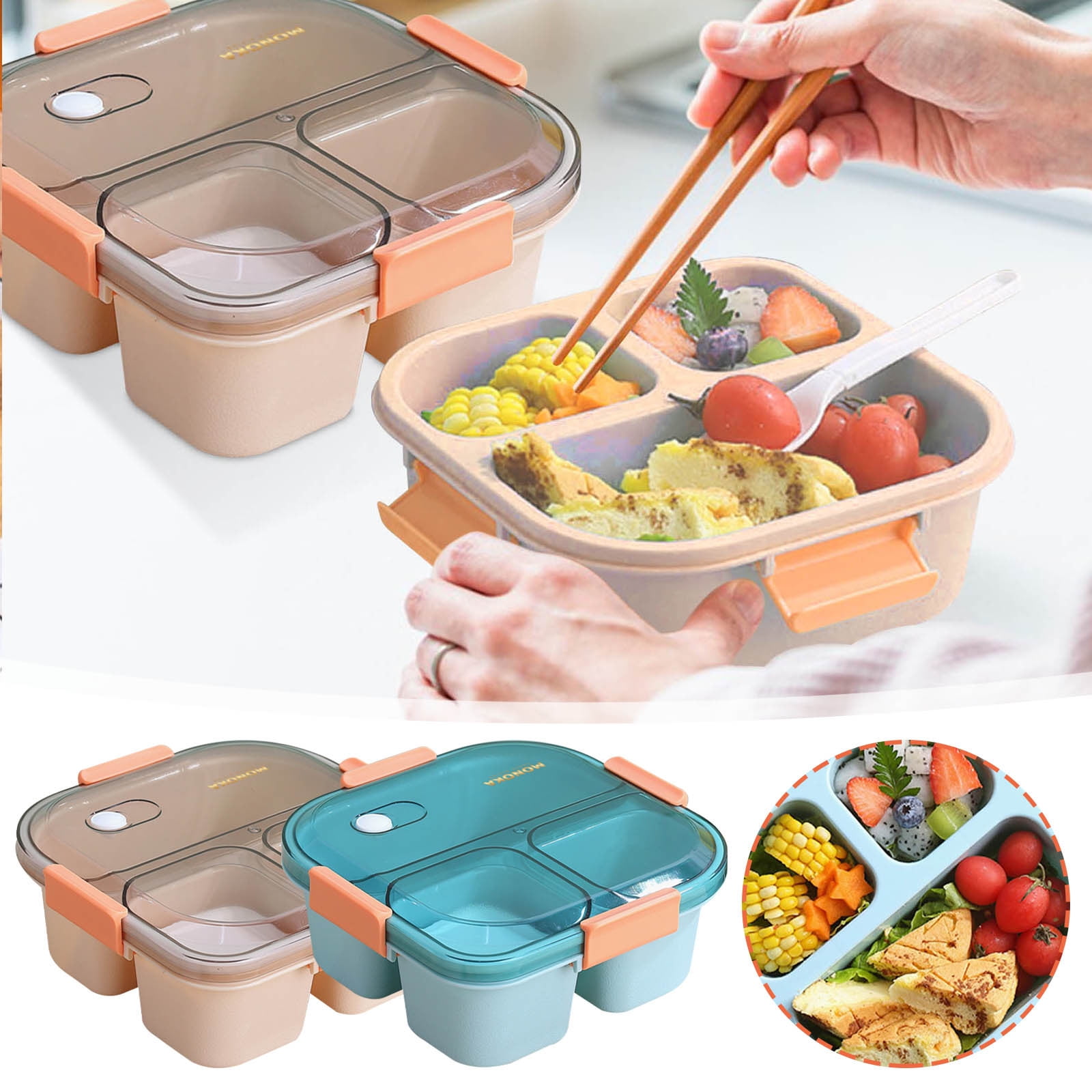 Heating Bento, Food Grade Plastic, Partitioned Design, Travel Use ...