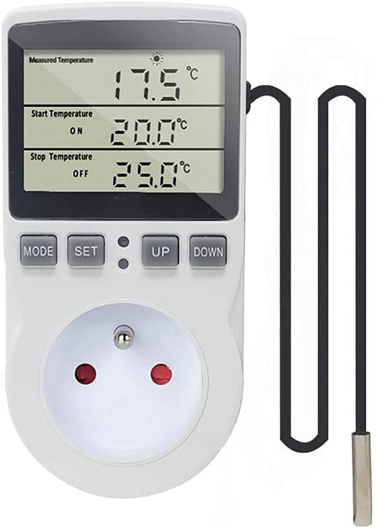 Heating & Cooling w/Probe for Aquarium, Incubator, Greenhouse Temperature Management LCD Digital ...