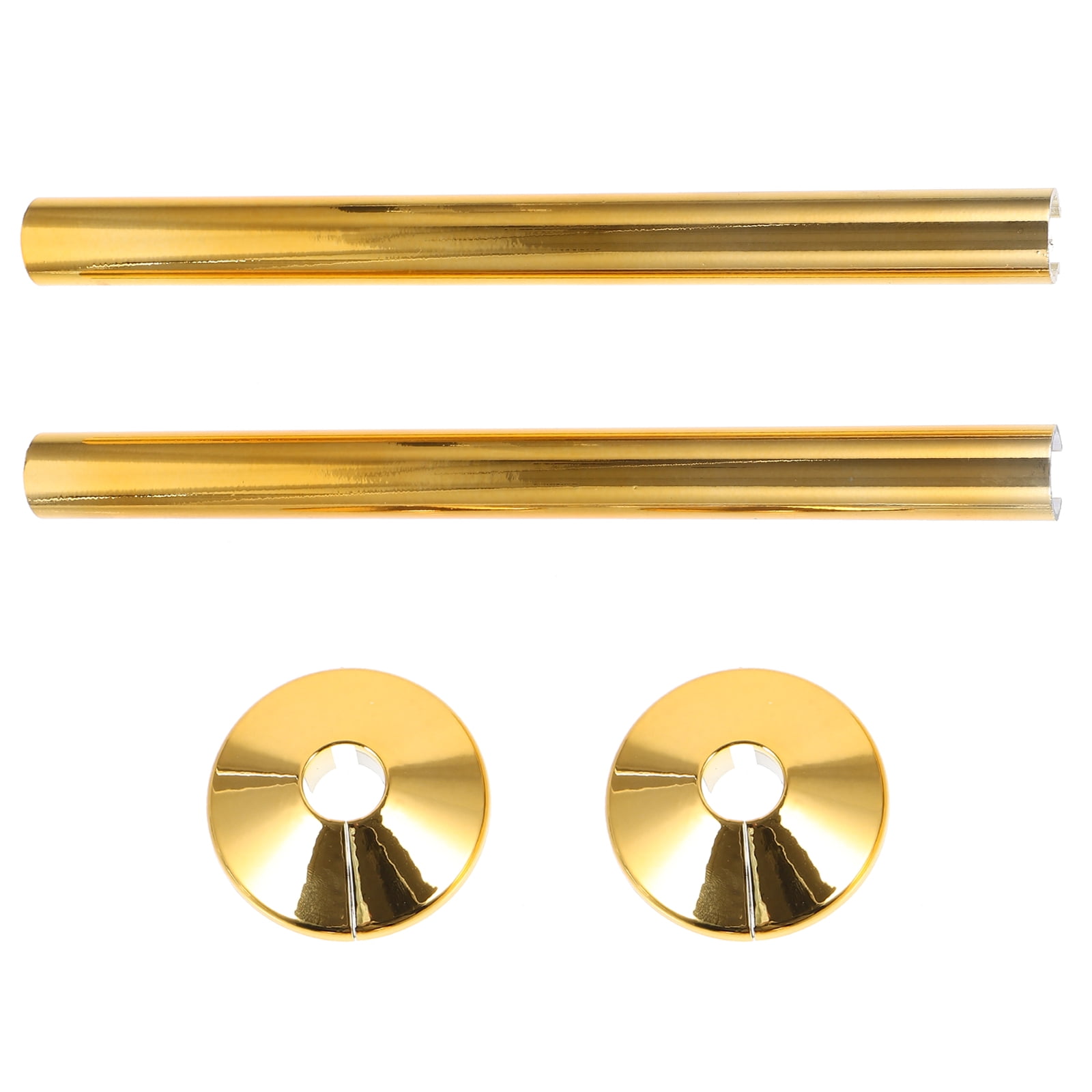 Heating Cover 2 Sets Round Escutcheon Plate Gold Radiator Covers Cap ...