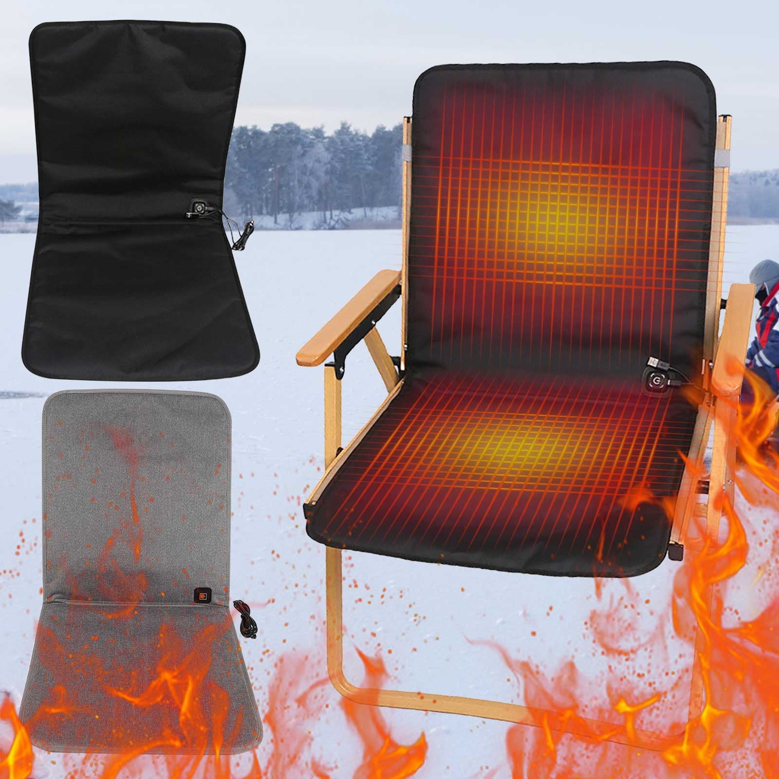 Heating Cushion Seat, Small Portable Heater, Rechargeable Battery ...