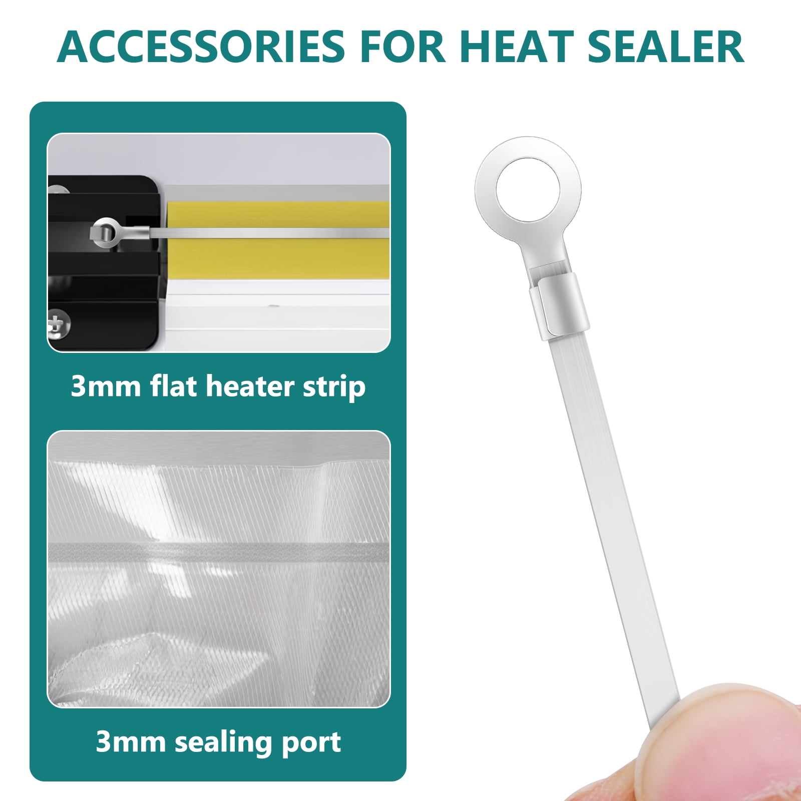 Clispeed Heat Sealer Strips Replacement Parts Silver Nickel Chromium ...