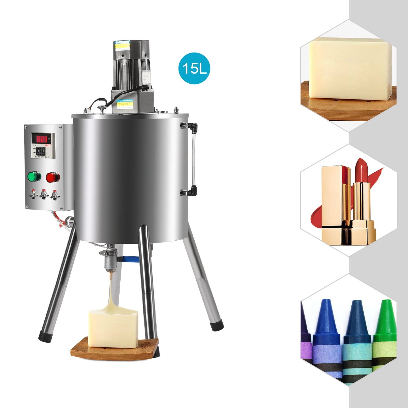 Heating Mixing Filling Machine 15L Capacity Lipstick Candle Heat Filler ...