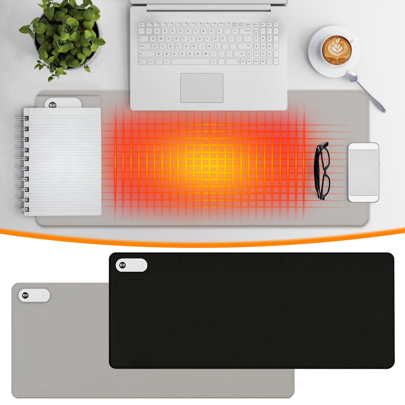 Heating Mouse Pad, Enlarged Computer Mat, Waterproof, Ergonomic Design ...