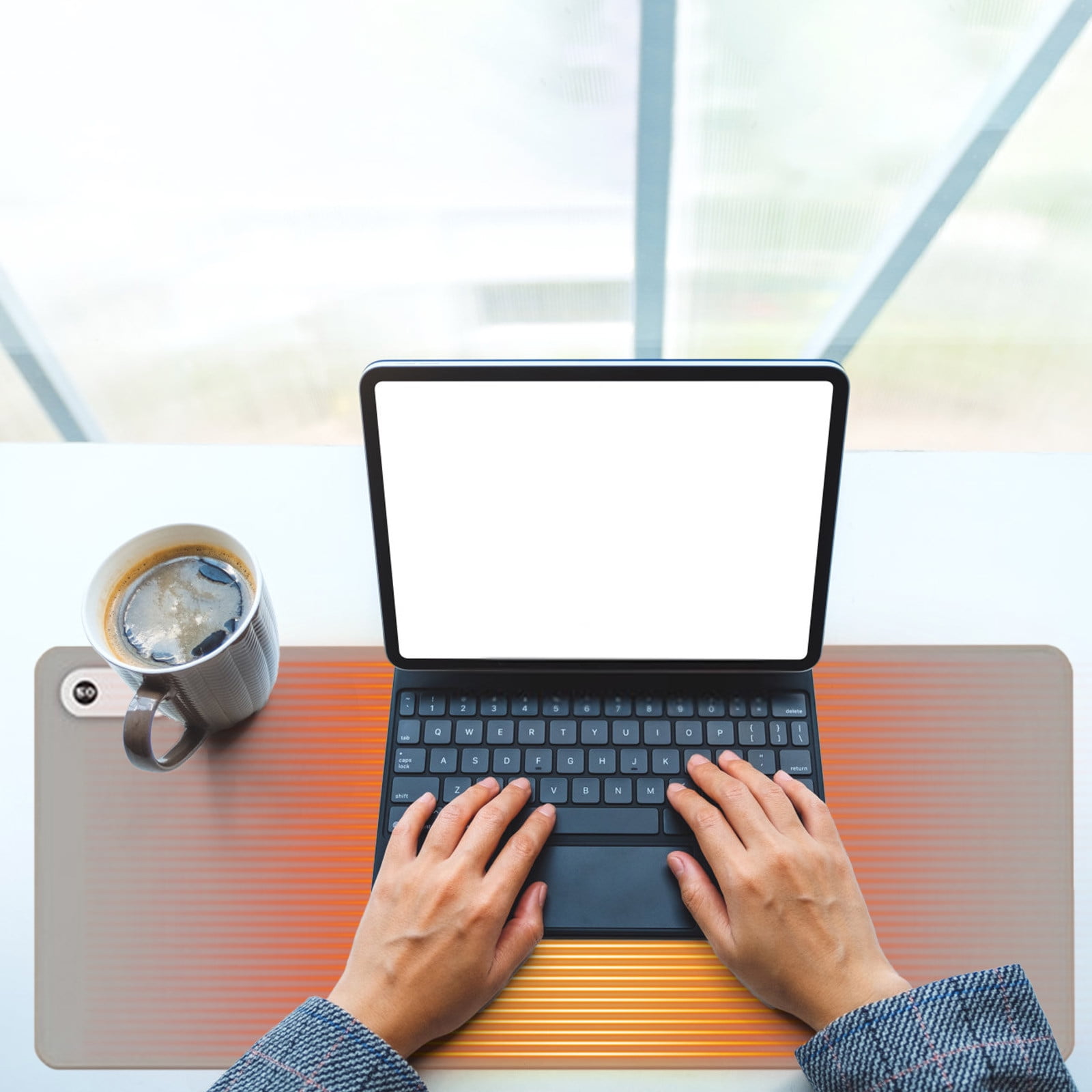 Heating Mouse Pad, Enlarged Computer Mat, Waterproof, Ergonomic Design ...