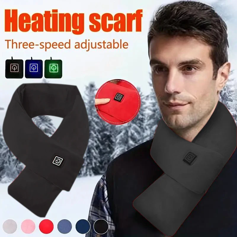 Heating Neck Brace Men Women Winter Warm Heated Scarf Electric Hot ...