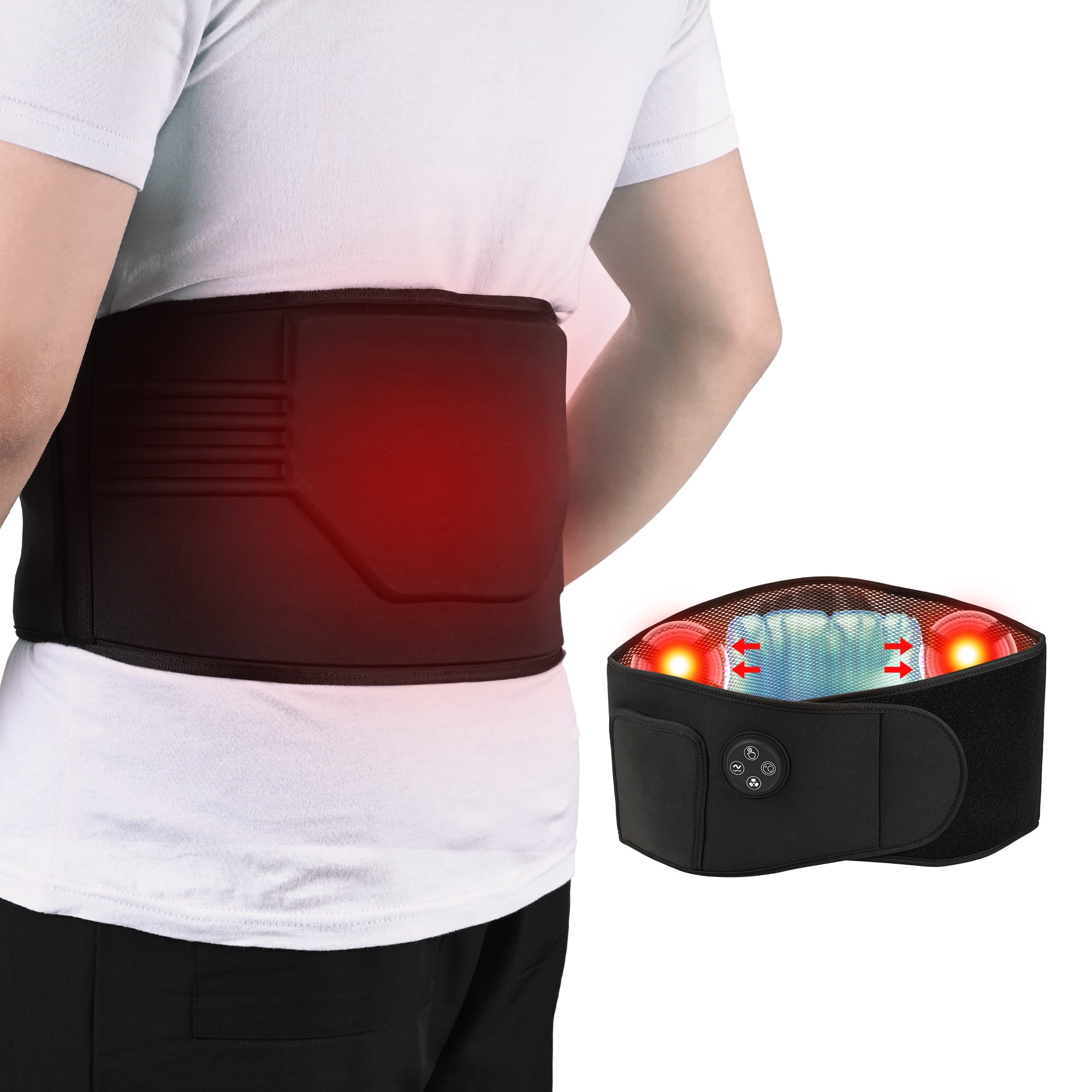 Vibrating Lower Waist Heater: Heating Pad Back Massager with Airbag ...