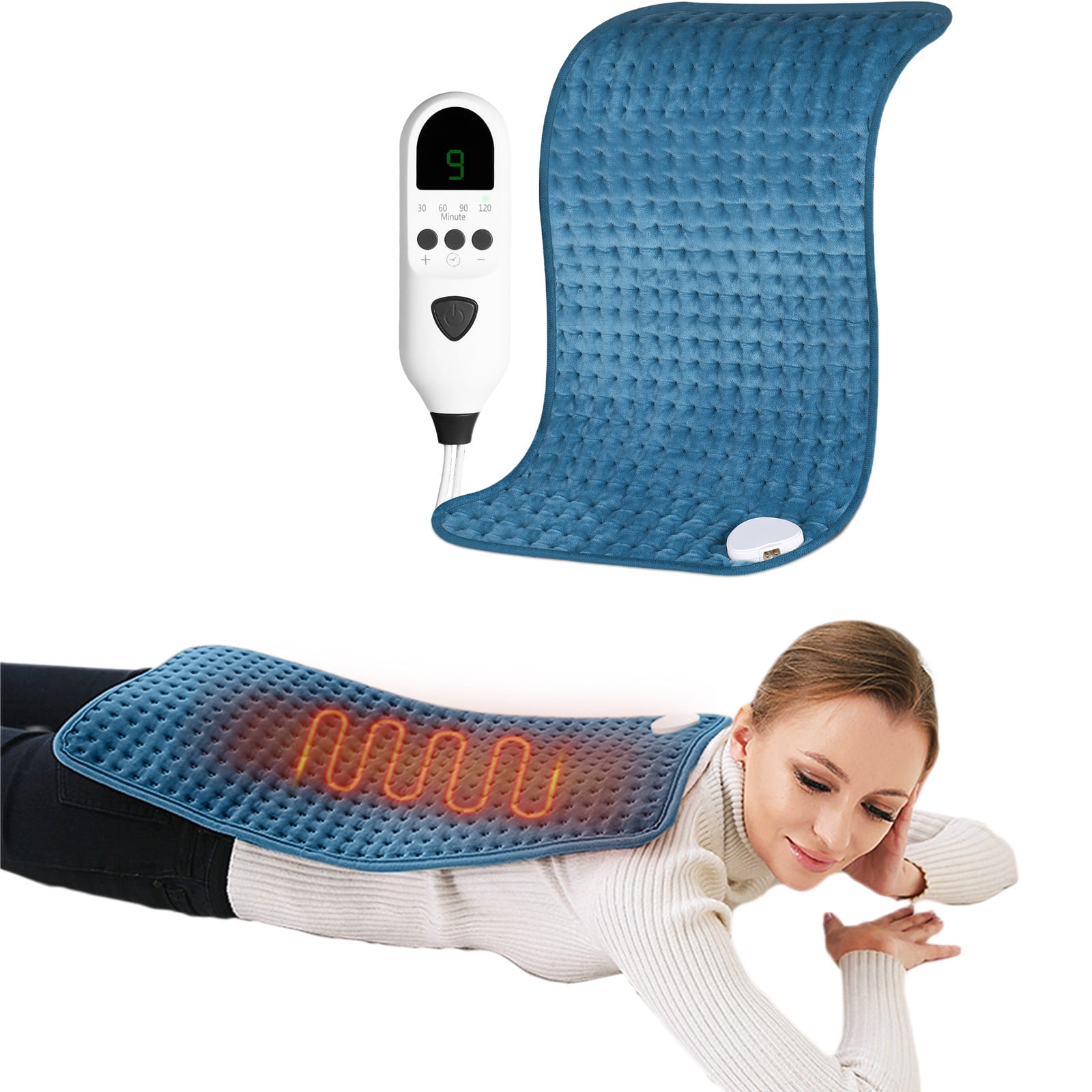 Heating Pad,Far-lnfrared Heating Pads,Soft Heat Pad with 9 Temperature ...