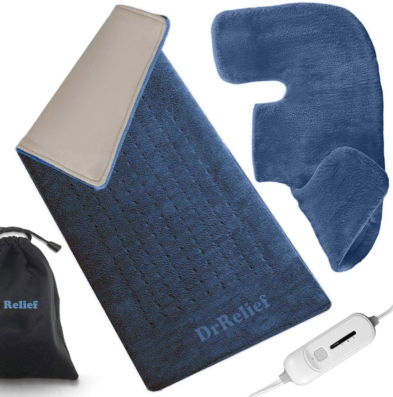 Heating Pad Gift Set of 2 - King Size 18" x 25" Shoulder Heating Pad ...