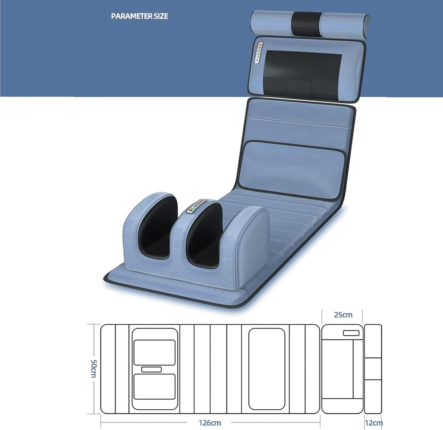 Heating Pads Full Body Massage Mat with Heat 10 Motors Vibrating Full ...