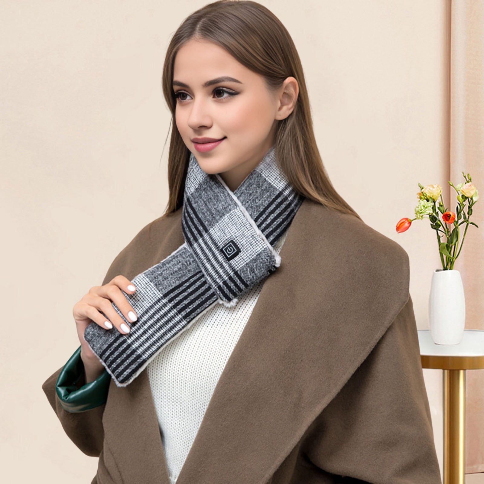 Heating Scarf Women Men Rechargeable 3 Heat Settings Waterproof ...