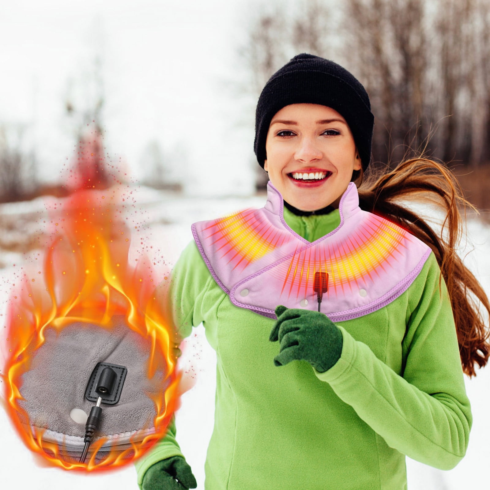 Heating Shoulder and Neck Protection Shawl - USB Powered, 3 Adjustable ...
