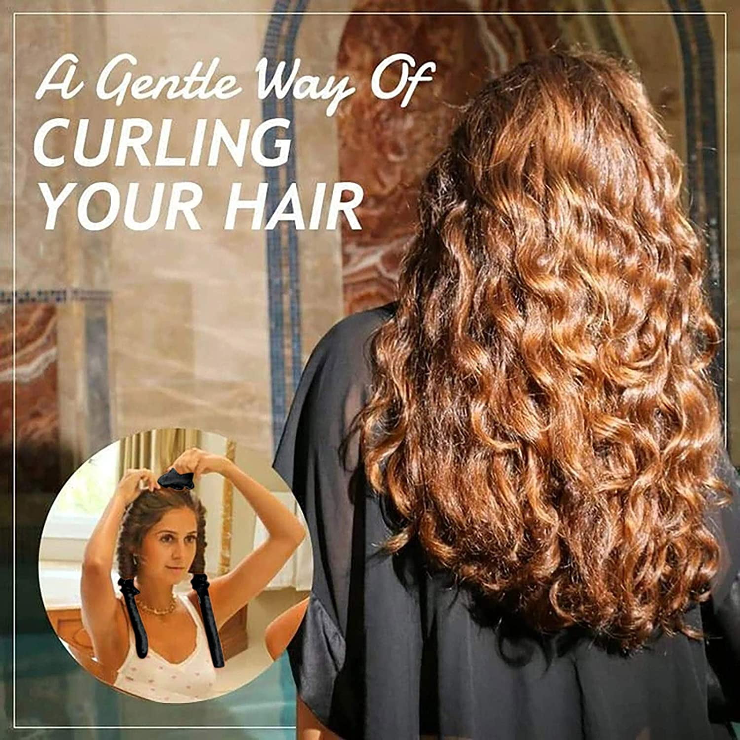 Heatless Curling Rod Headband, Heatless Curl Ribbon Head Band, No Heat ...