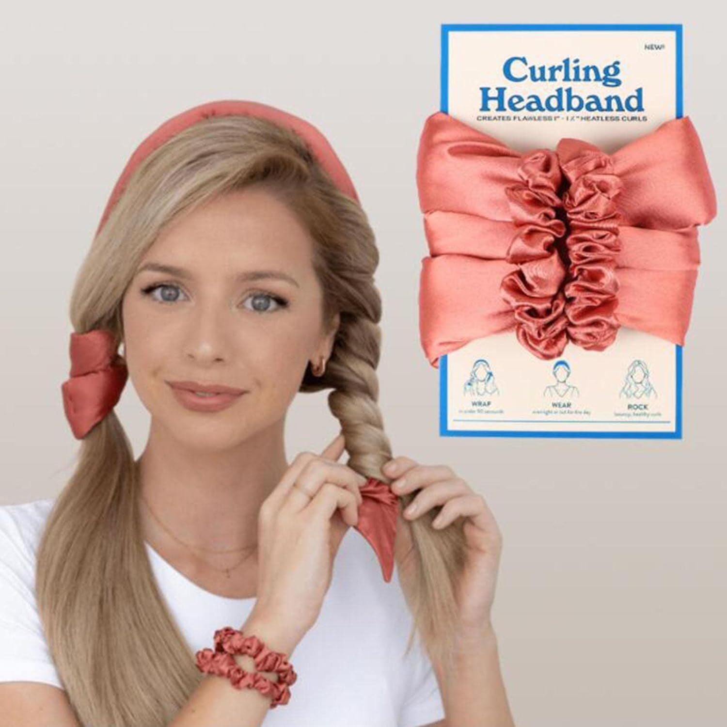 Heatless Curling Rod Headband Sleep Heatless Curling Rod Hair Roller ...