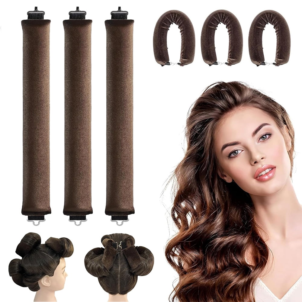 Heatless Curls Overnight - 3PCS Heatless Curling Flexible Rods Set with ...