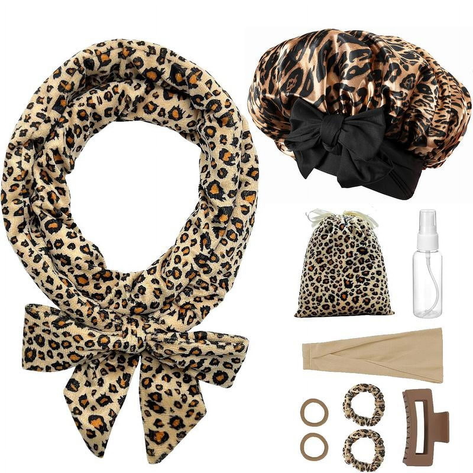 Heatless Curls Overnight with Double Layer Large Satin Sleep Bonnet, 65 ...