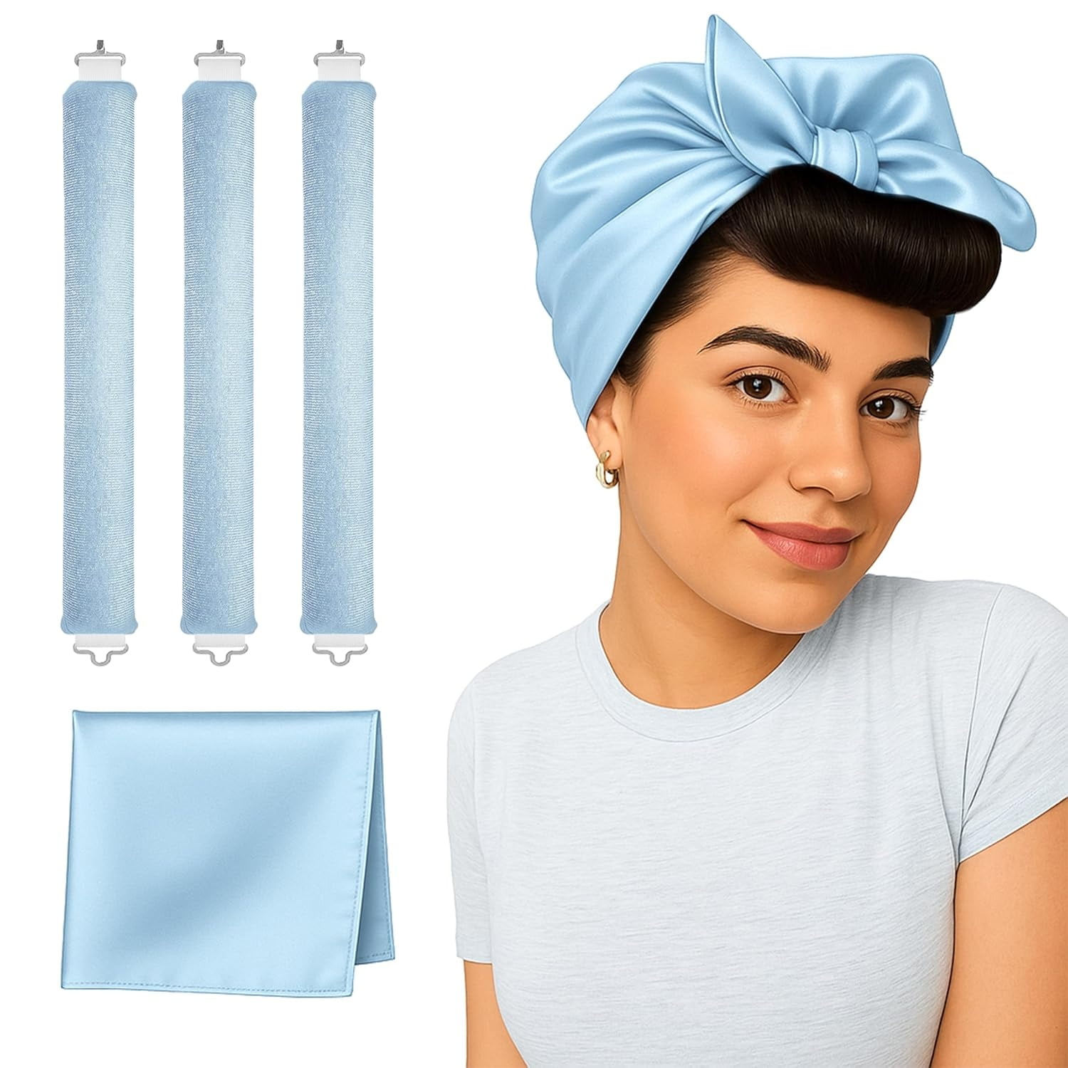 Heatless Curls Overnight Rods Dry Blowout Look No Heat Hair Curlers ...