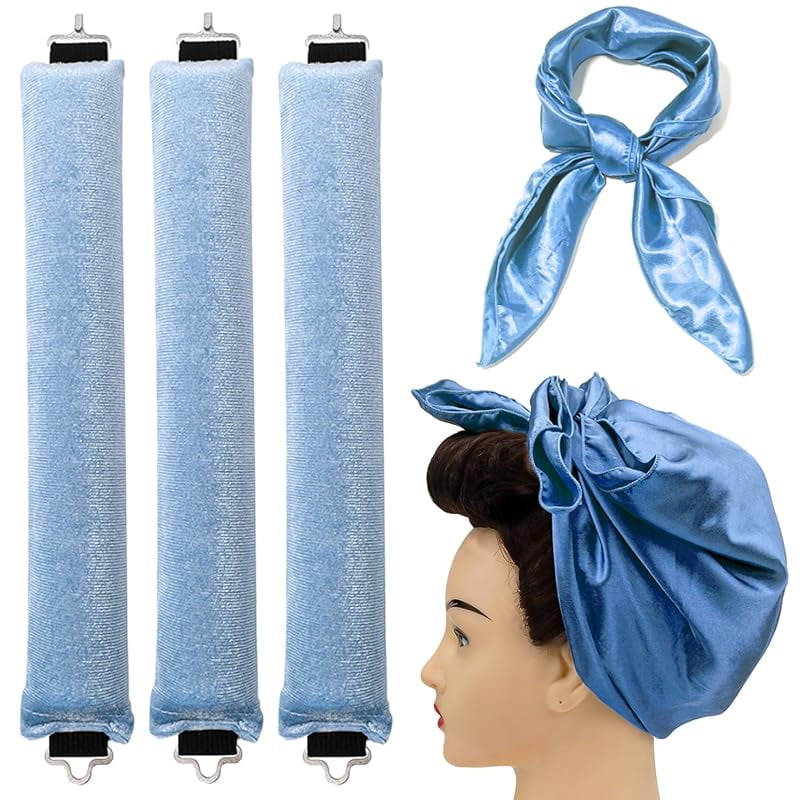 Heatless Hair Curler Overnight Rods Blowout Jumbo, Heatless Curls No ...