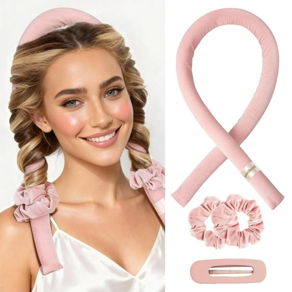 Heatless Hair Curler to Sleep in, Overnight Curl Headband for Natural ...