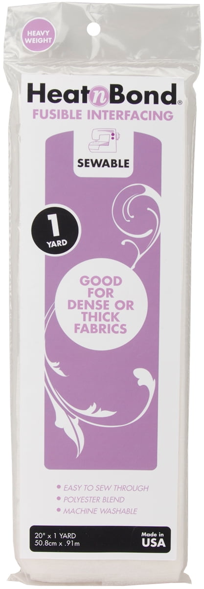 HeatnBond Heavy-Duty Iron-On Fusible Interfacing for Medium Weight ...