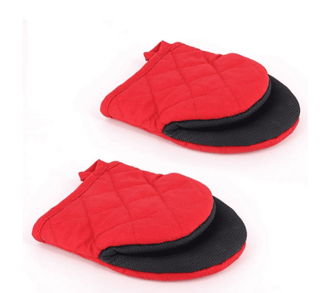 Heatproof Baking Glove Pair Kitchen Oven Mitts Insulated Cookware ...