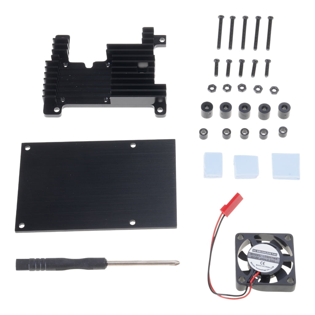 Heatsink Case For 3B Aluminum Enclosure Box with Cooling Fan for ...