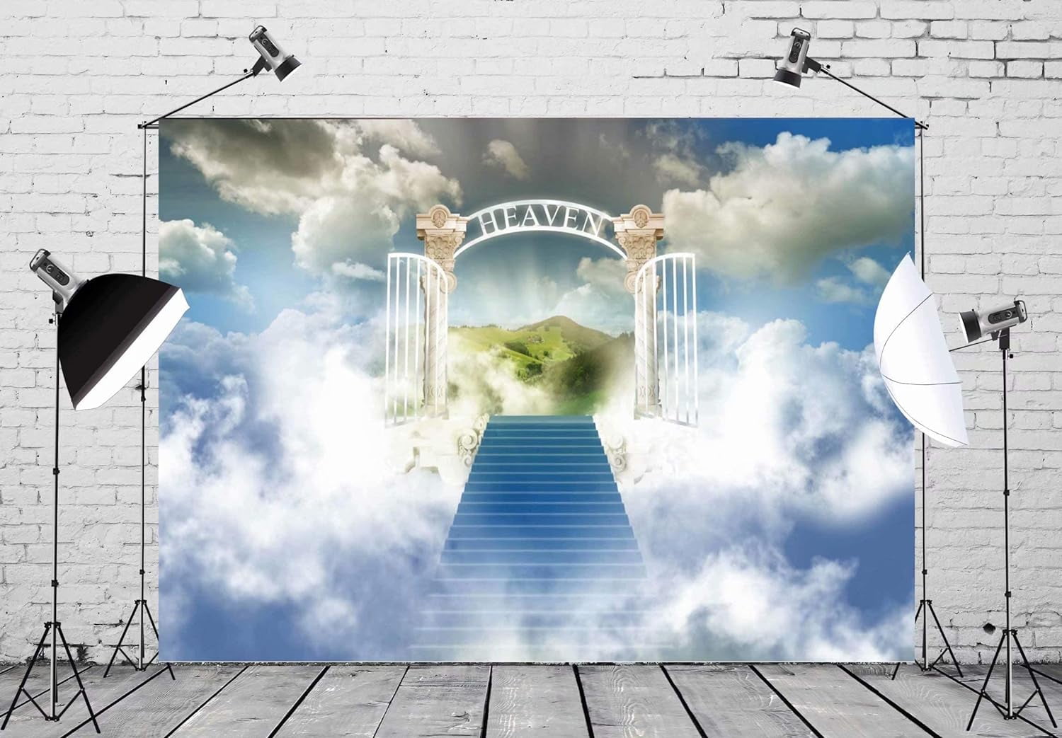 Heaven Backdrop Paradise Gate Sky Stairway to Heaven Photography ...