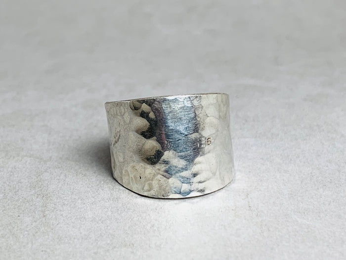 Heaven Crafts Hammered Texture Band Ring Sterling Silver 925 Bohemian ...