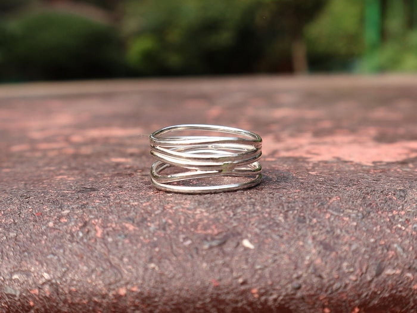 Heaven Crafts Handmade Spiral Ring 925 Sterling Silver Statement Woman ...