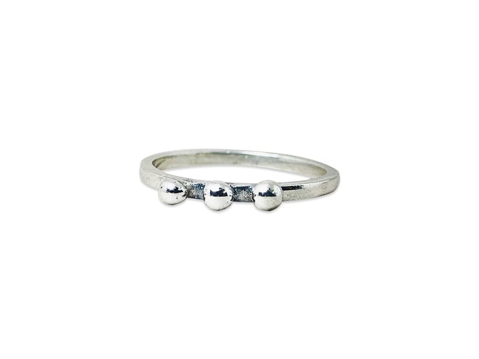 Heaven Crafts Sterling Silver 925 Handmade Dot Ring Boho Stackable Ring ...