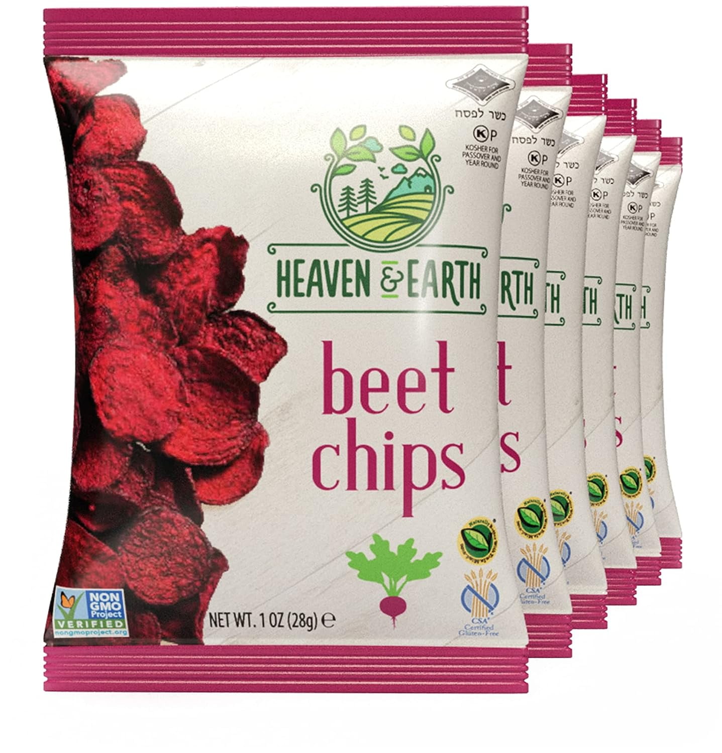 Heaven & Earth Healthy Beet Chips, Non-GMO, Gluten Free, Certified ...