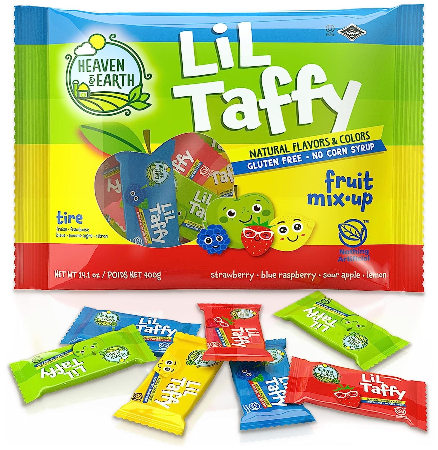 Heaven & Earth Lil Taffy Fruit Mix (40 Count) | Natural, Gluten Free ...