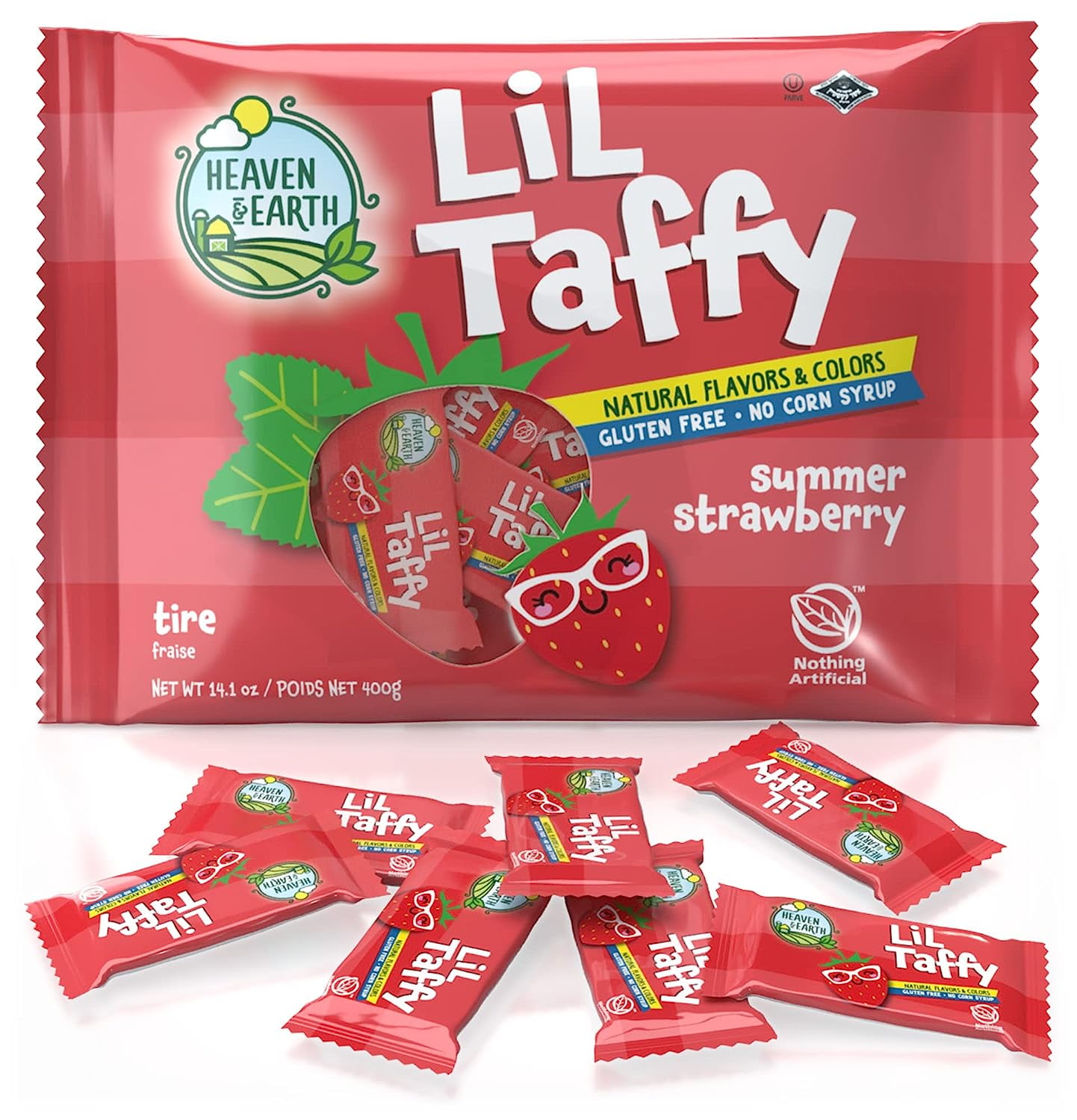 Heaven & Earth Summer Strawberry Lil Taffy, Approx. 40 ct - Walmart.com