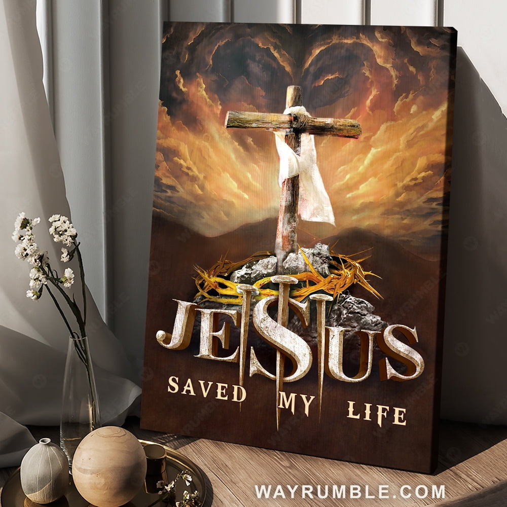Heaven'S Light, The Wooden Cross, Jesus Saved My Life - Jesus Portrait ...