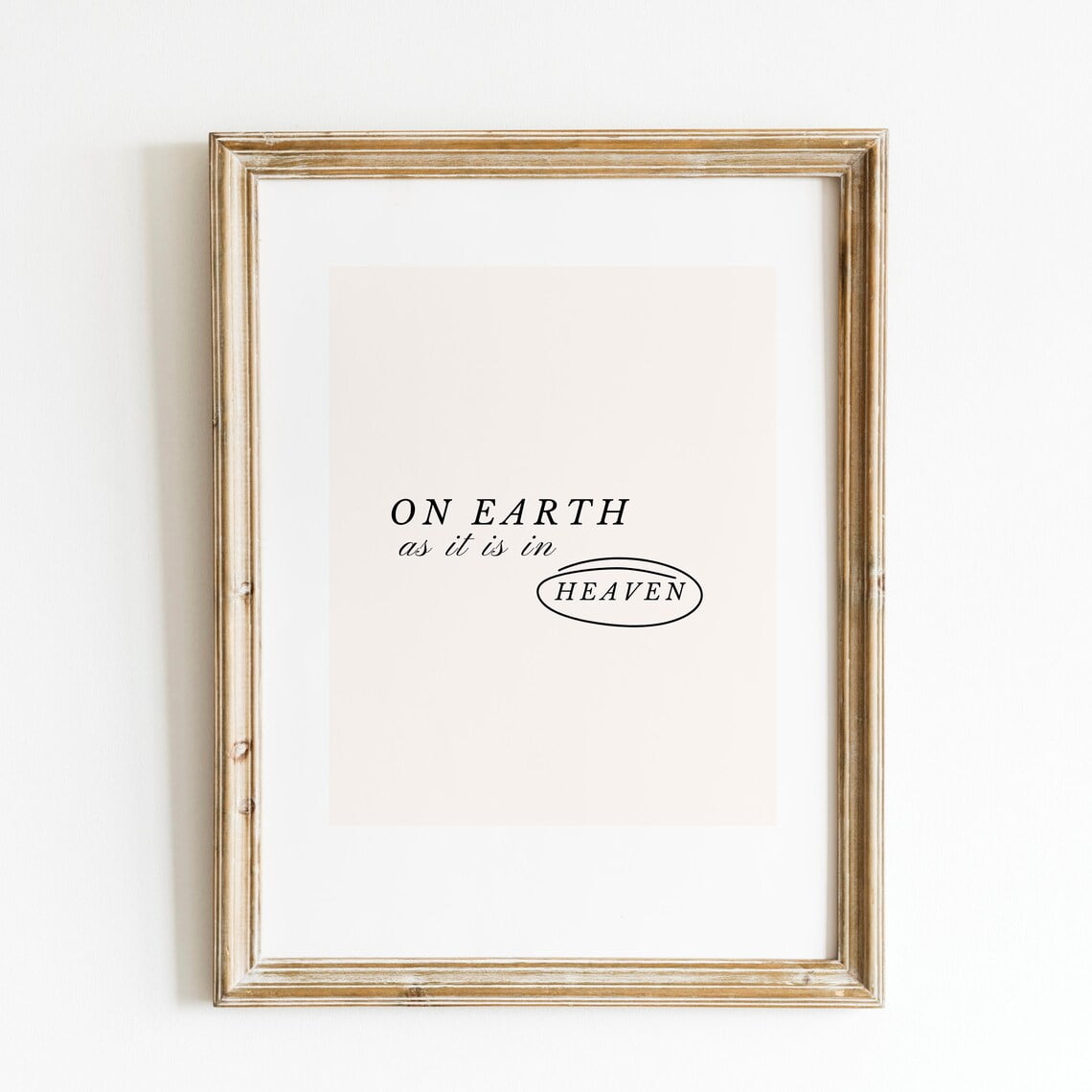 As It Is In Heaven Scripture Print, Trendy Decor, Abstract Vintage ...