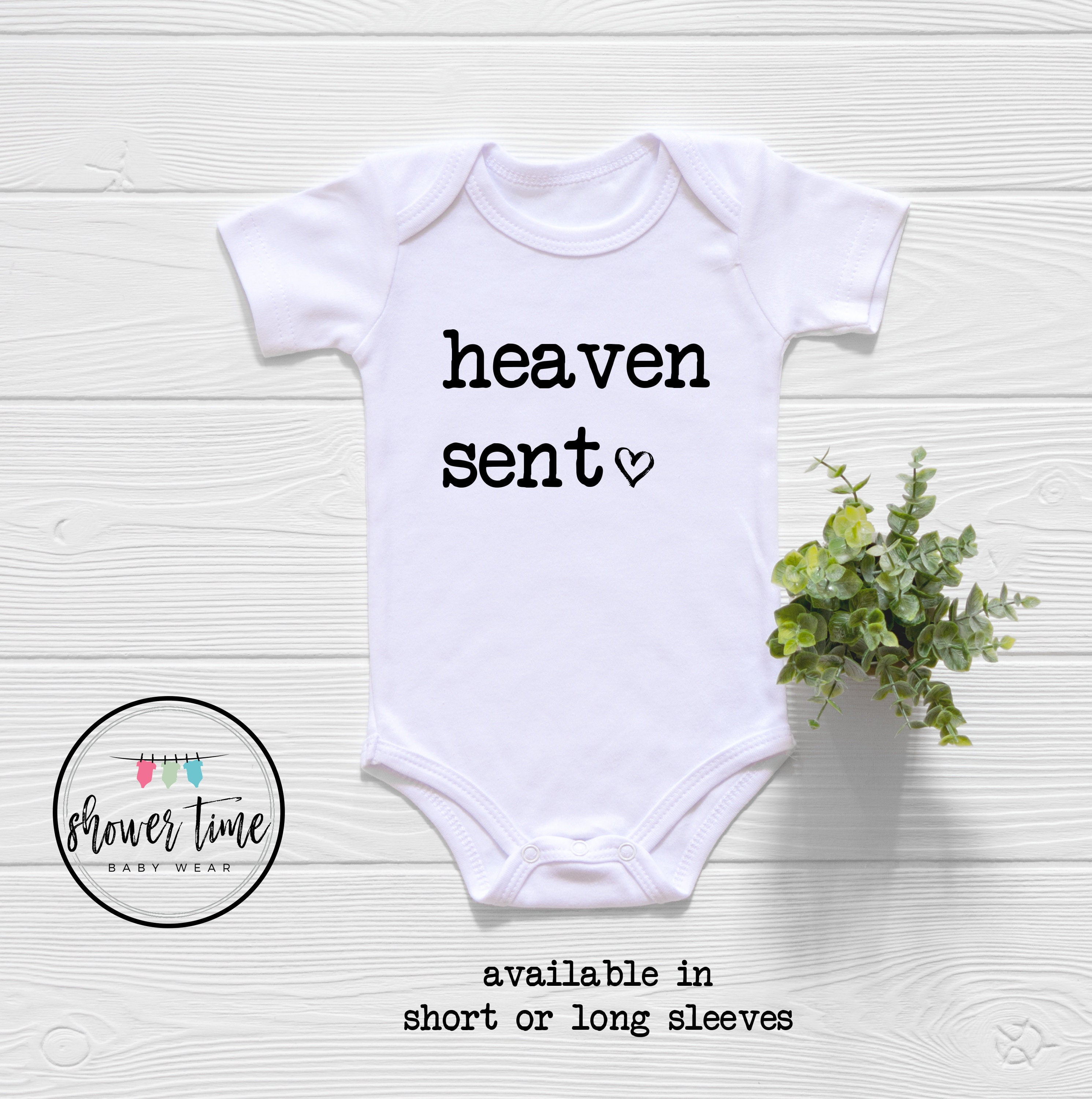 Heaven Sent Baby Onesie - Ivf Baby - Rainbow Baby Onesie - Natural ...