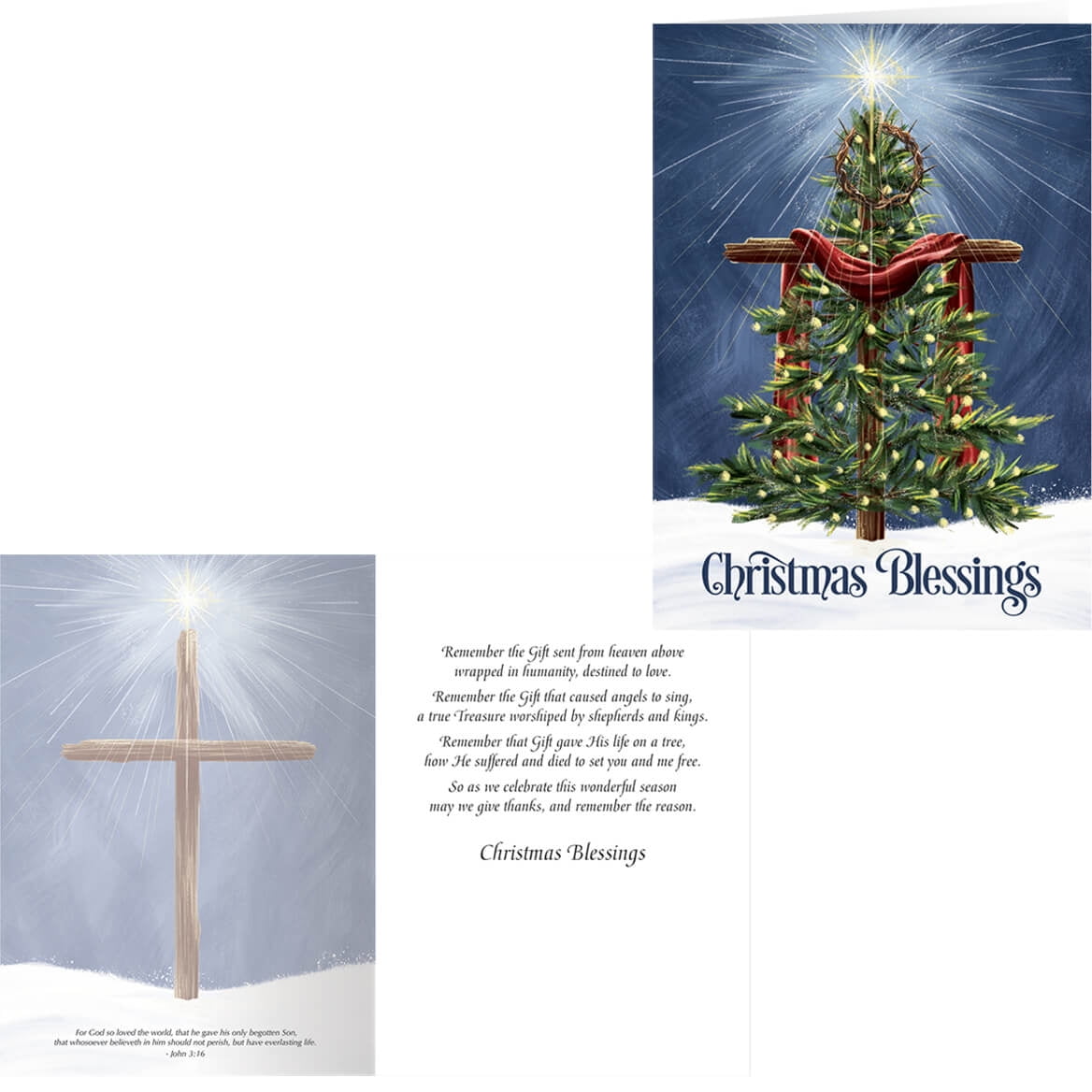 Religious Christian Heaven's Gift Christmas Card Set of 20 Featuring ...