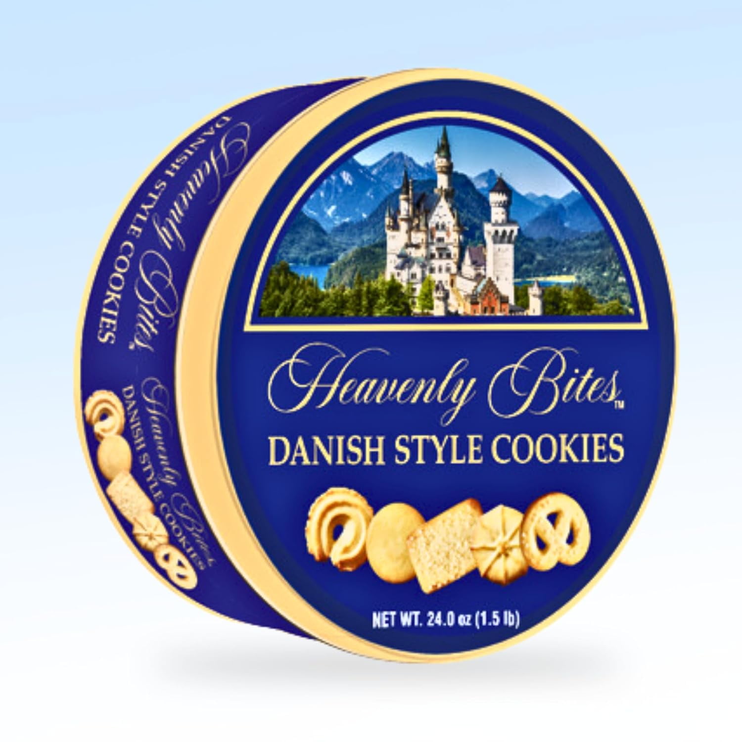 Heavenly Bites Danish Style Butter Cookies in Metal Tin 24 Oz - Walmart.com
