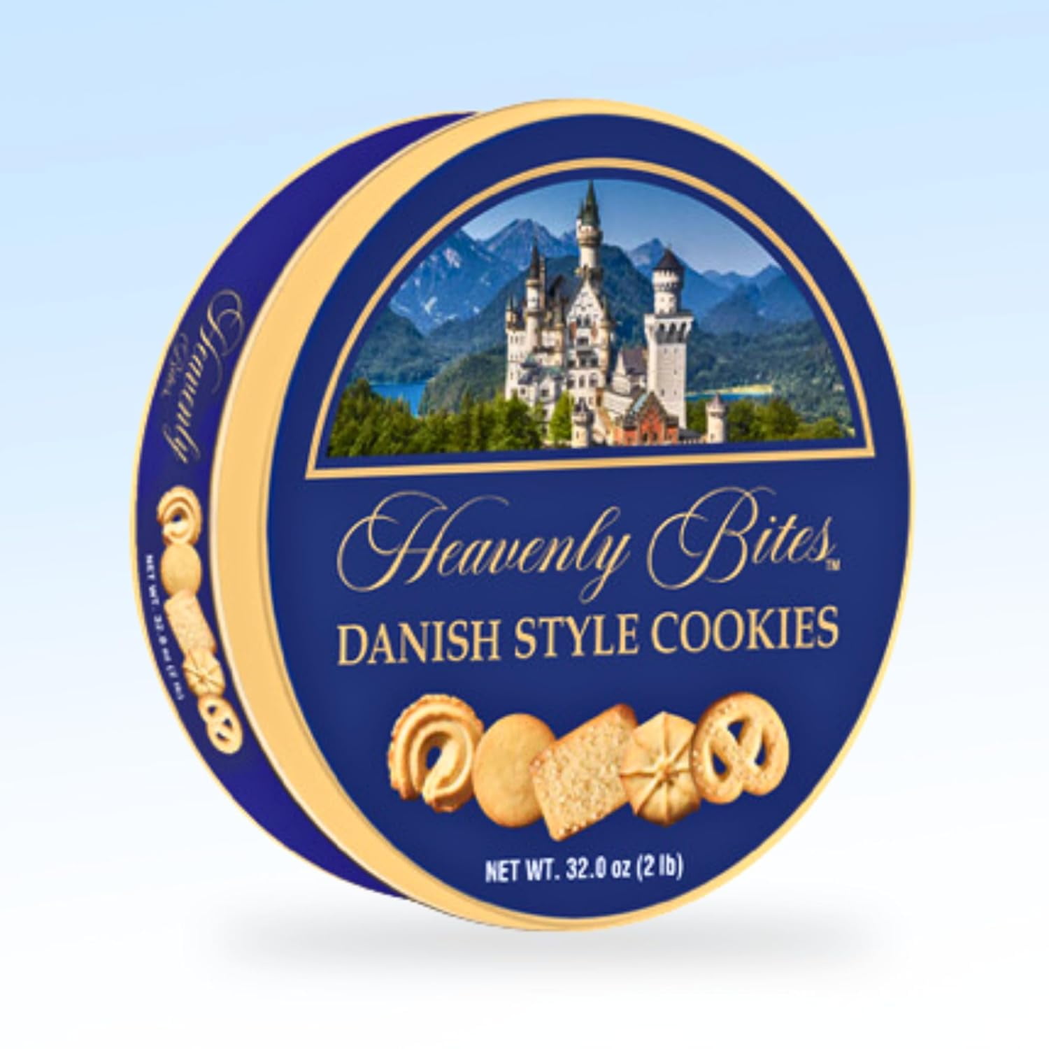 Heavenly Bites Butter Cookies Danish Style - Metal Tin - 32 Oz ...