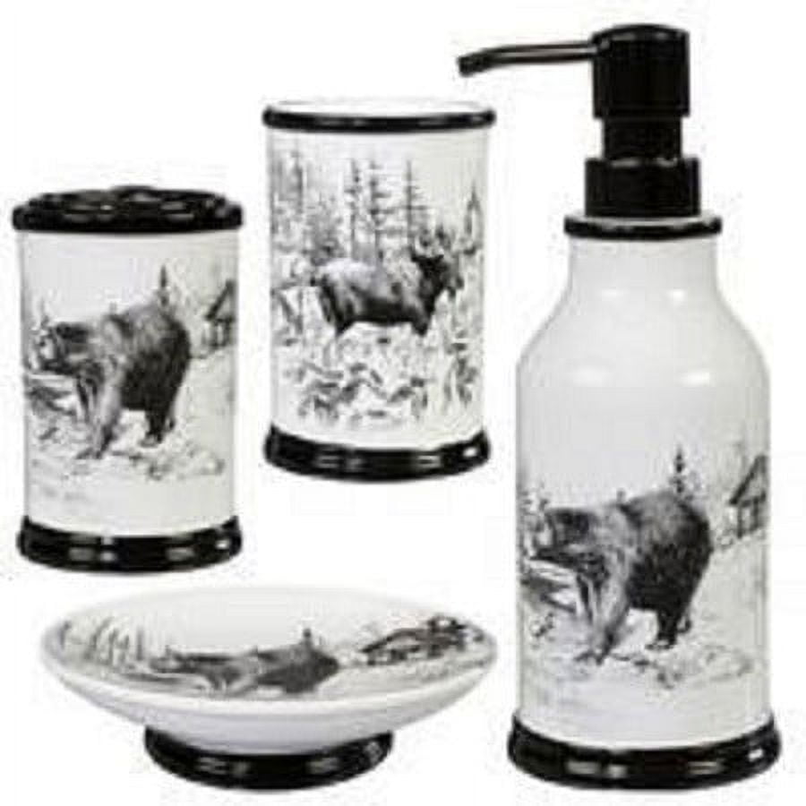 Heavenly Designs Watson Bathroom Accessories - Black and White Ceramic ...