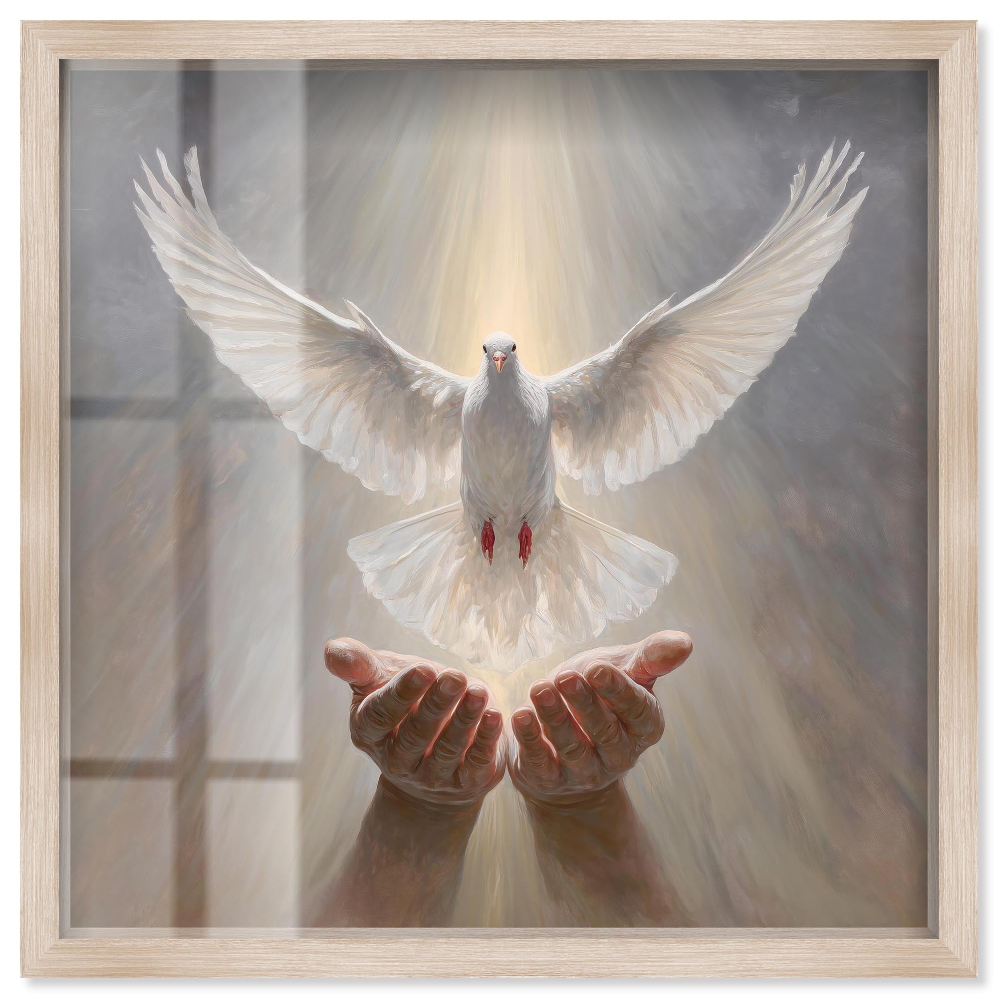 Heavenly Dove Shadowbox Print Christian Wall Decor by Art Remedy ...
