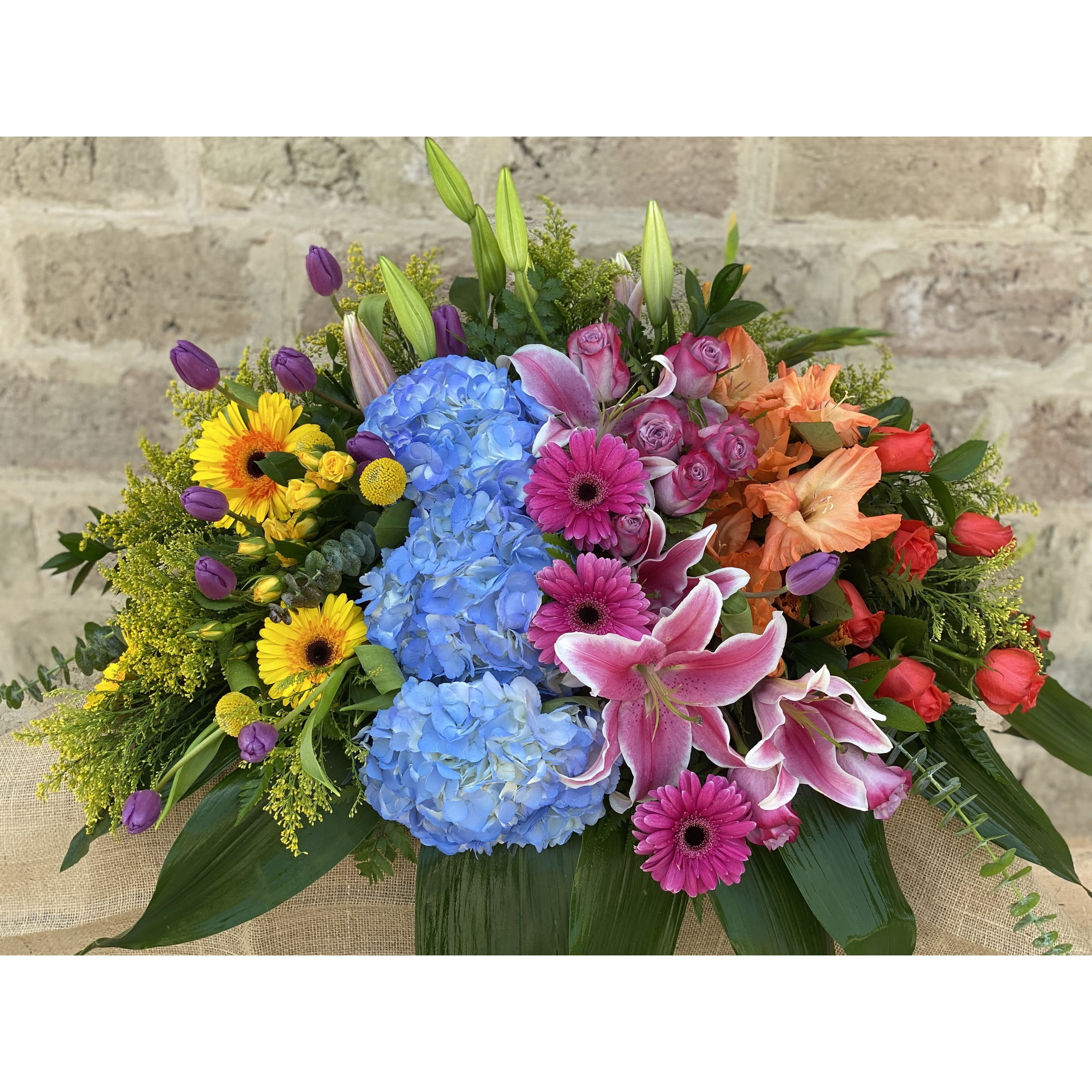 Heavenly Floral Designs Colorful Reflections Casket Spray - Premium ...