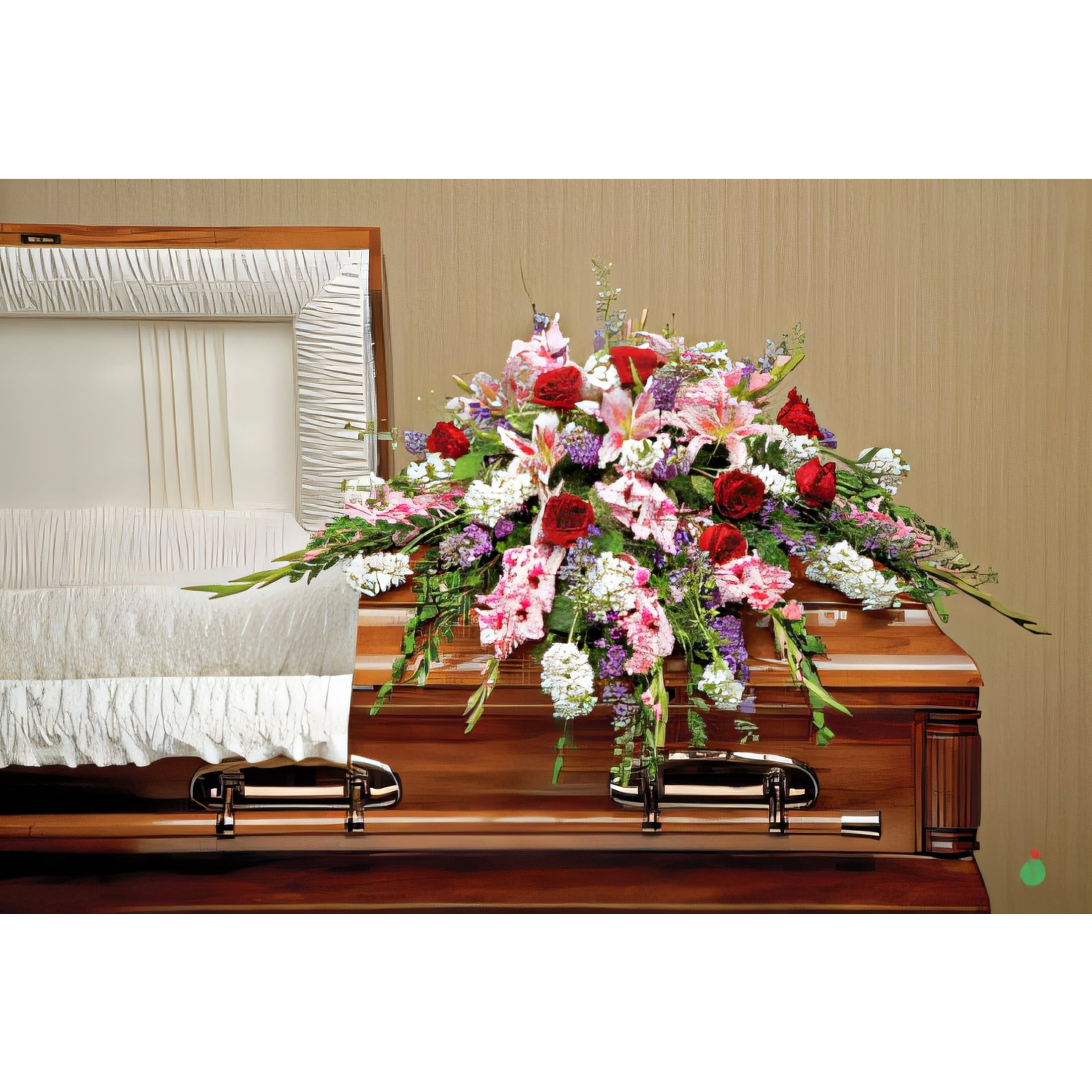 Heavenly Floral Designs Perfect Pastoral Casket Spray - Deluxe ...