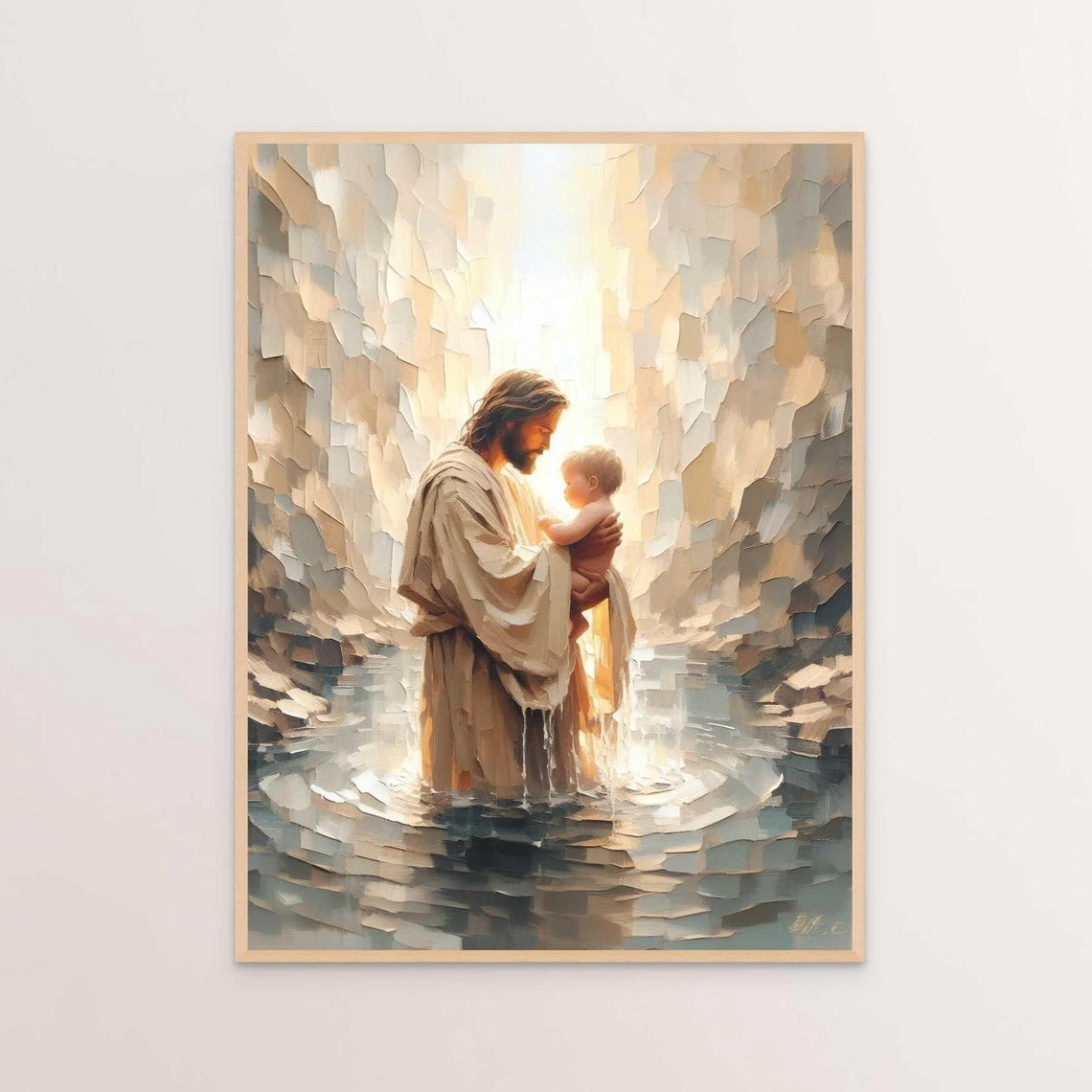 Heavenly Gift Christian Painting Christ And Baby Picture Of Christ ...