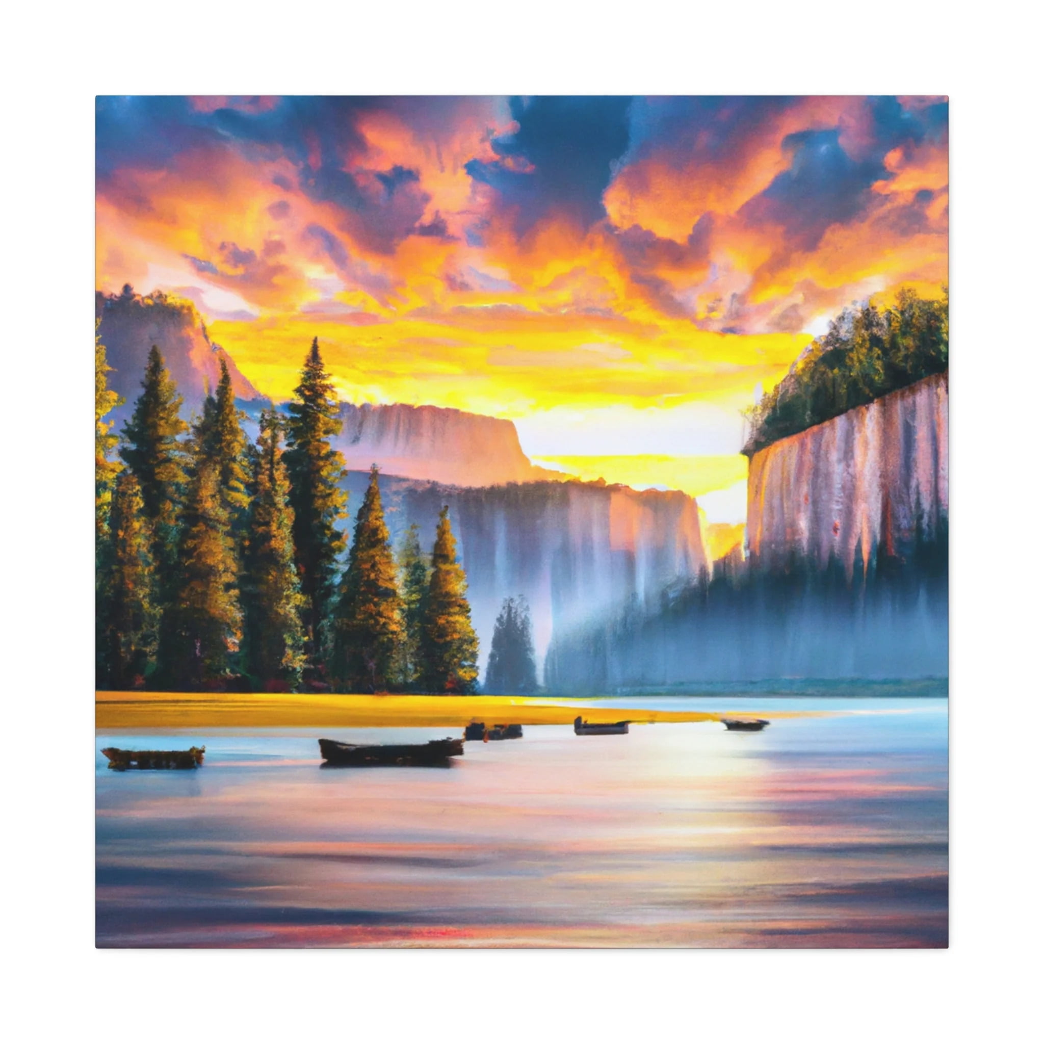 Heavenly Light Reflection - Canvas - Walmart.com