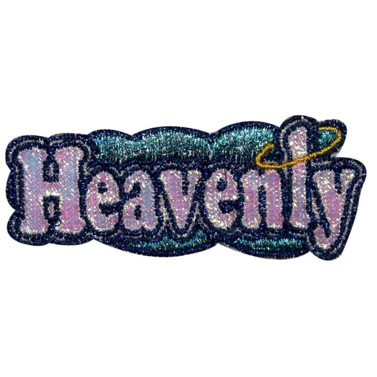 Heavenly Name Tag Patch Girl Badge Angel Symbol Embroidered Iron On ...