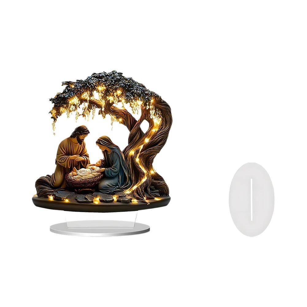 Heavenly Nativity Decor – Radiant 2D Acrylic Nativity Ornaments, Faith ...