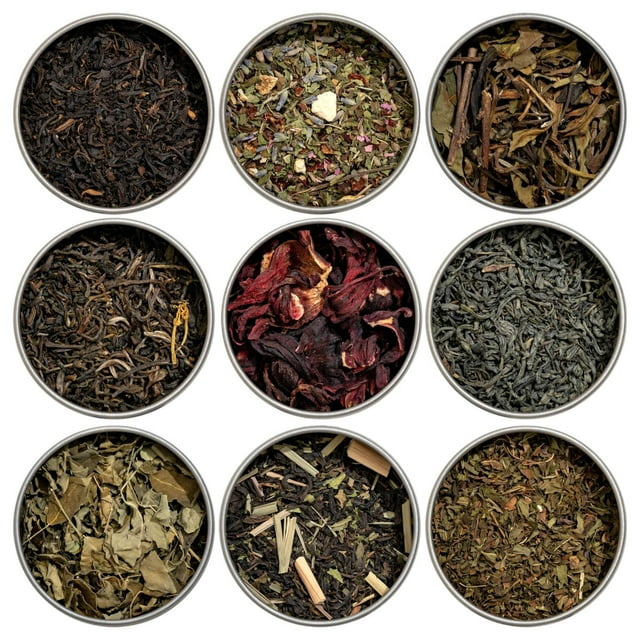 Heavenly Tea Leaves 9 Flavor Variety Pack, Assorted Loose Leaf Tea ...