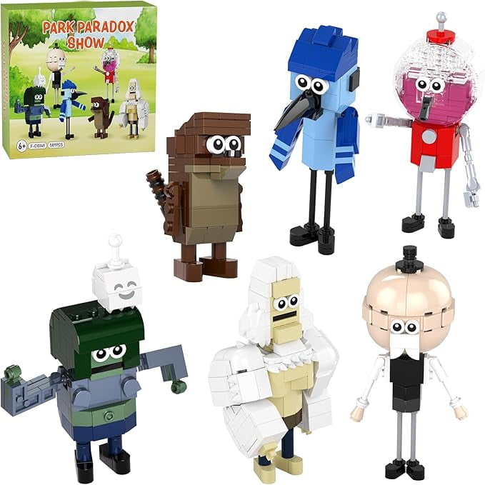 Regular Park Monsters Building Block Set with Mordeccai, Benson and ...